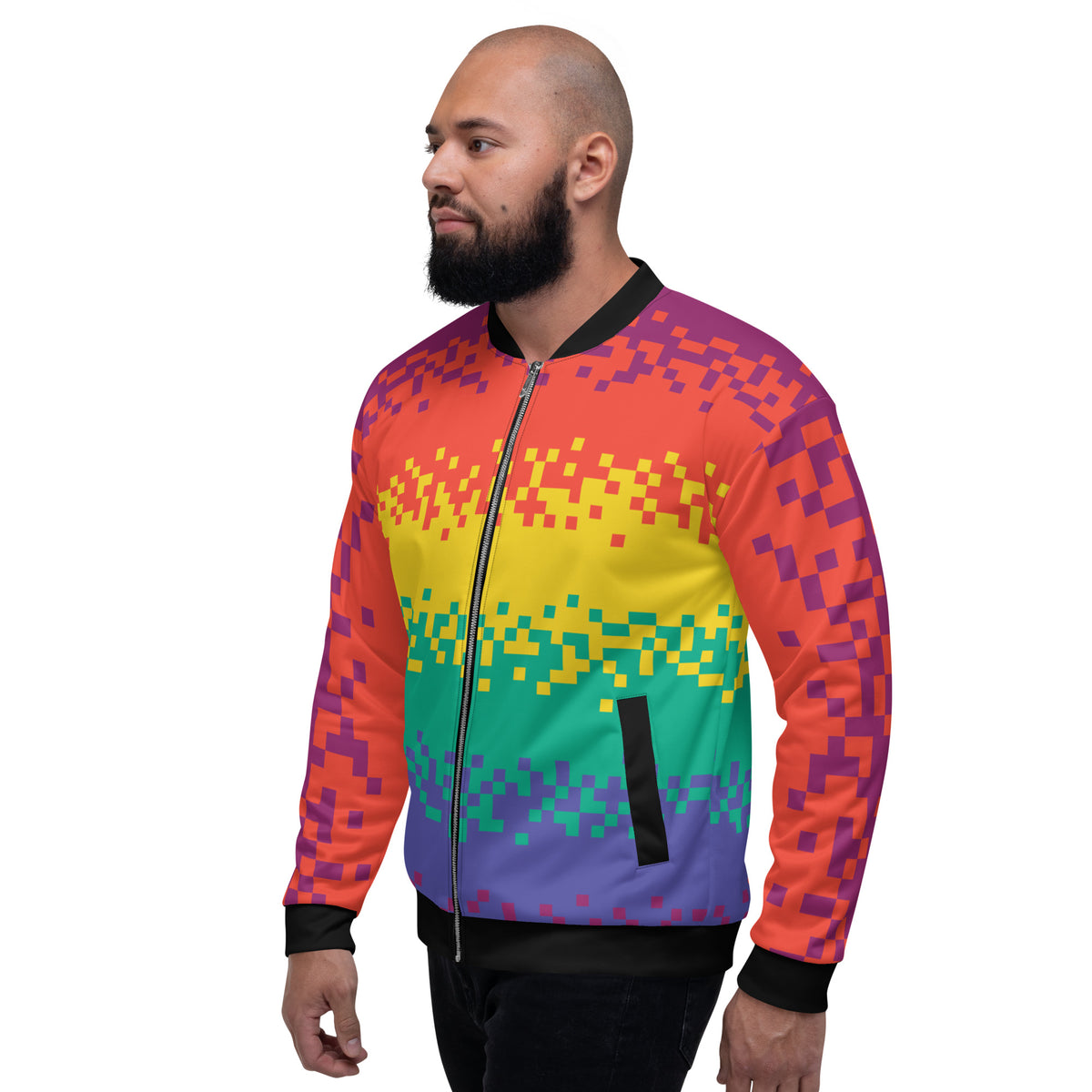 Pixel Pride Bomber Jacket– just1move